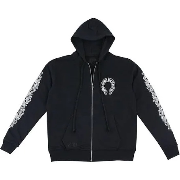 Chrome Hearts | Sweaters | Chrome Hearts Black Hoodie With White ...